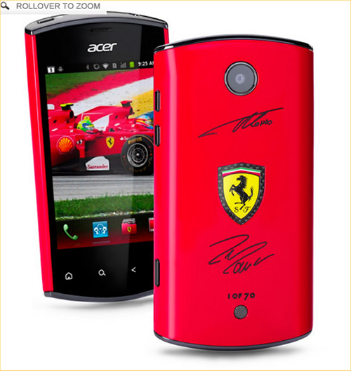 The Liquid Mini Ferrari smartphones, signed and in limited edition ...